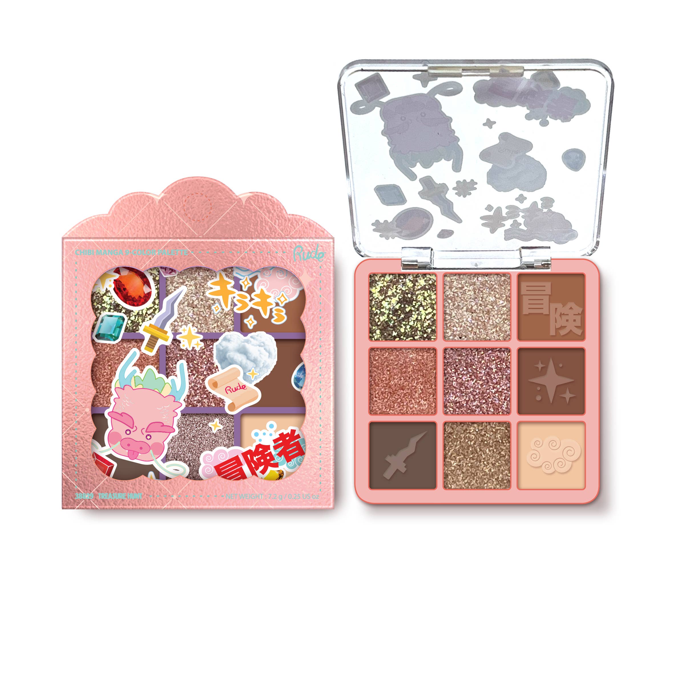 Chibi Manga Eyeshadow Palette – 9 Colors in "Treasure Hunt" – Appaz